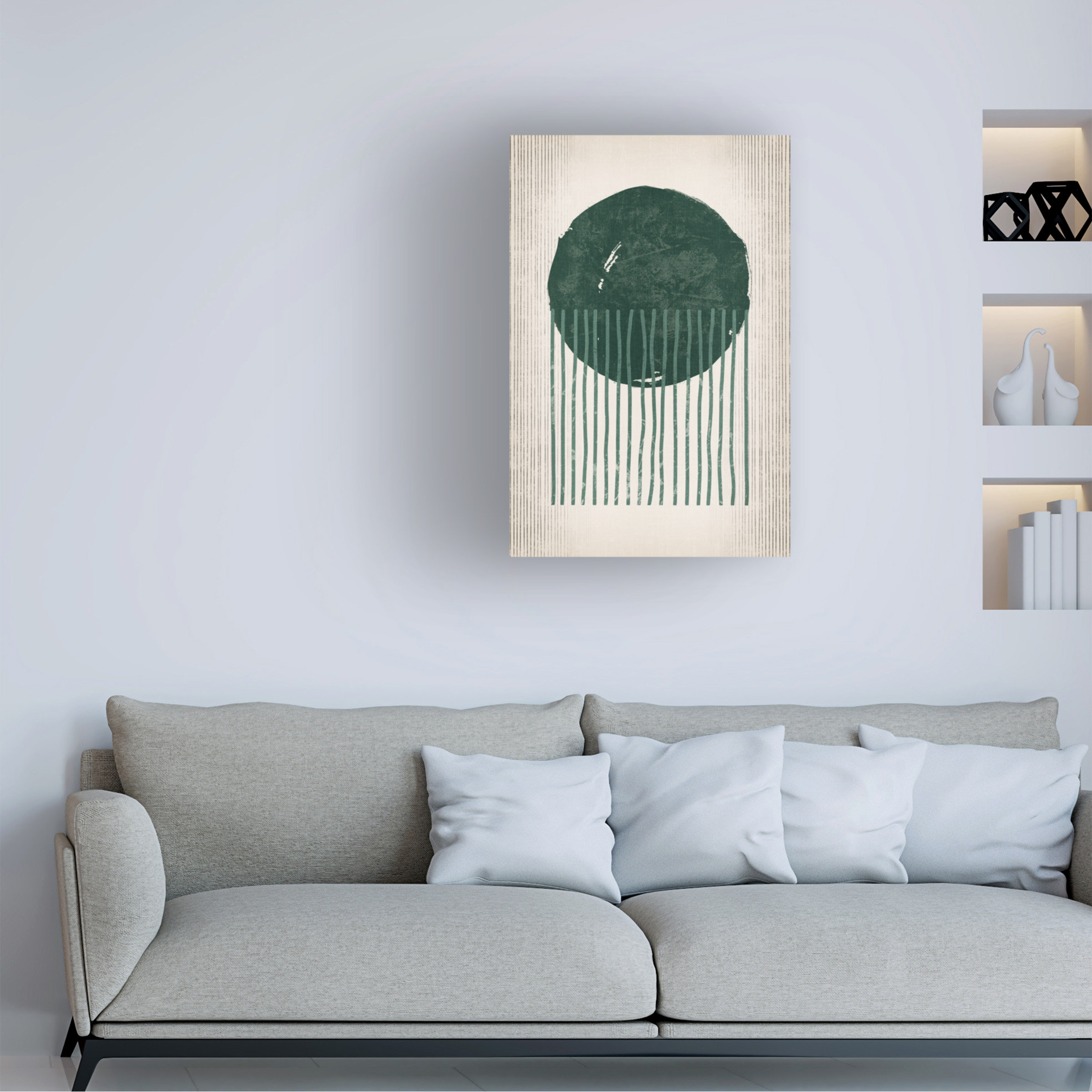 Trademark Fine Art Ema Paraschiv Emerald Round Jellyfish Canvas Art ...