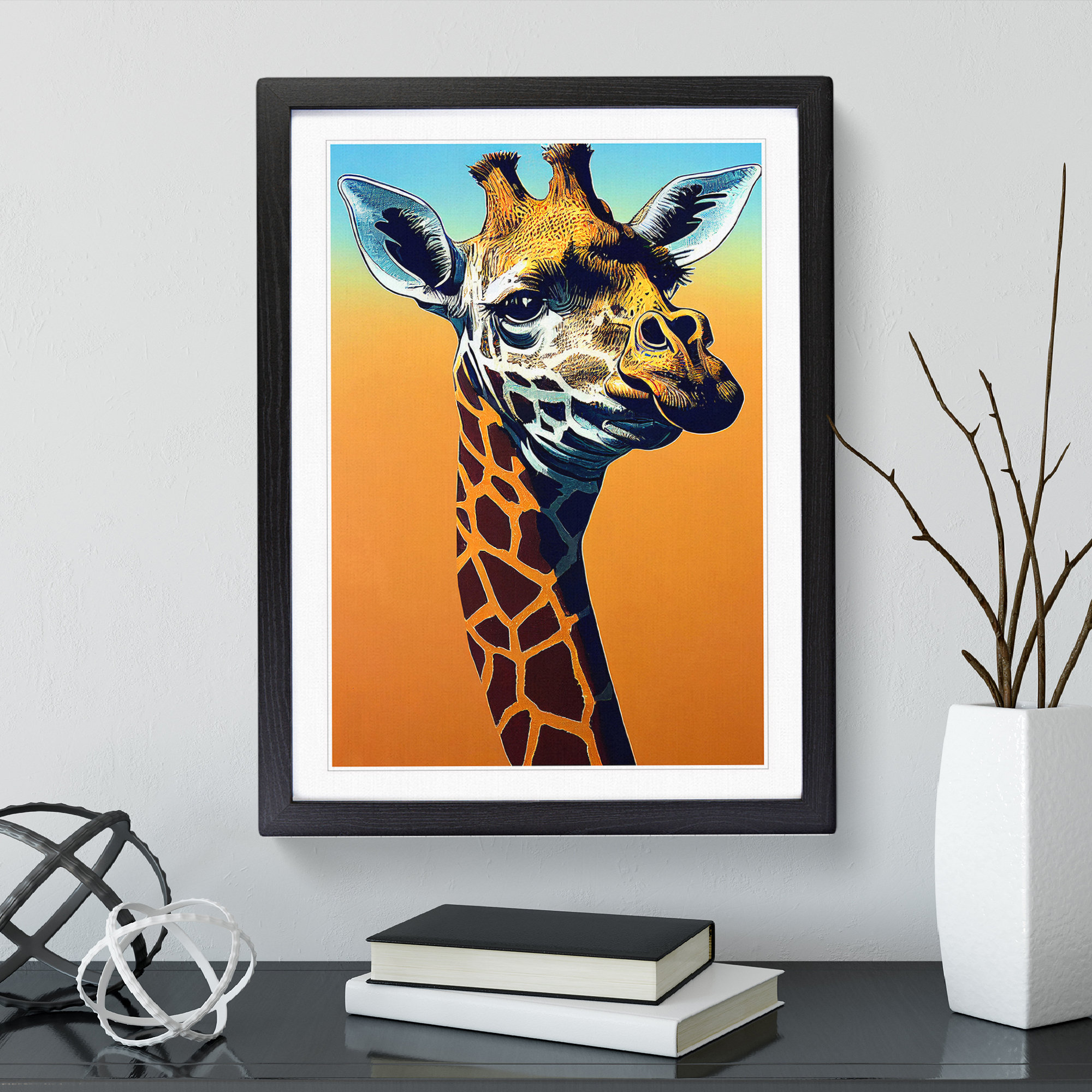 Latitude Vive Funky Giraffe - Picture Frame Graphic Art | Wayfair.co.uk