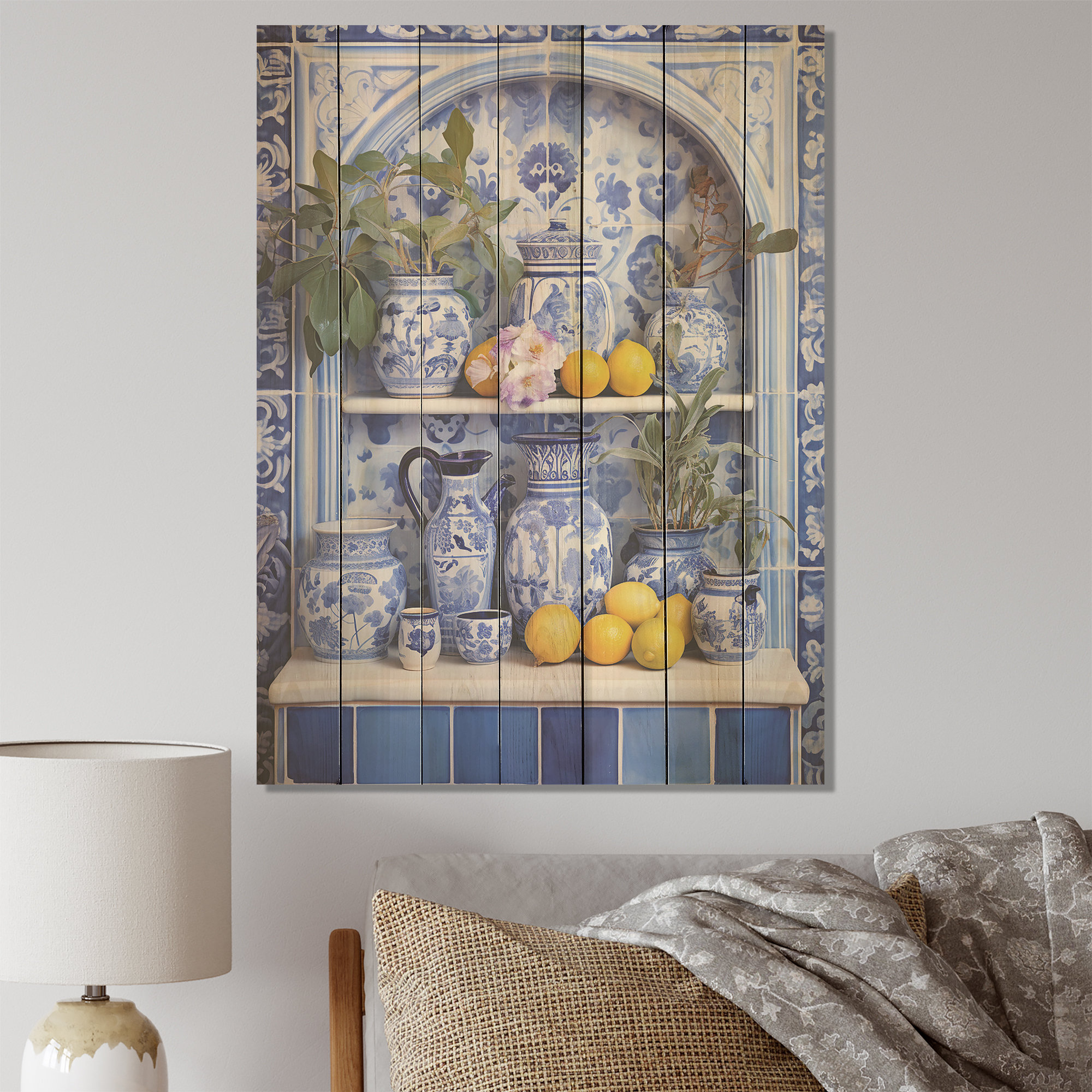 Charlton Home® Mediterranean Tile Still Life Kitchen III - Boho Pottery ...