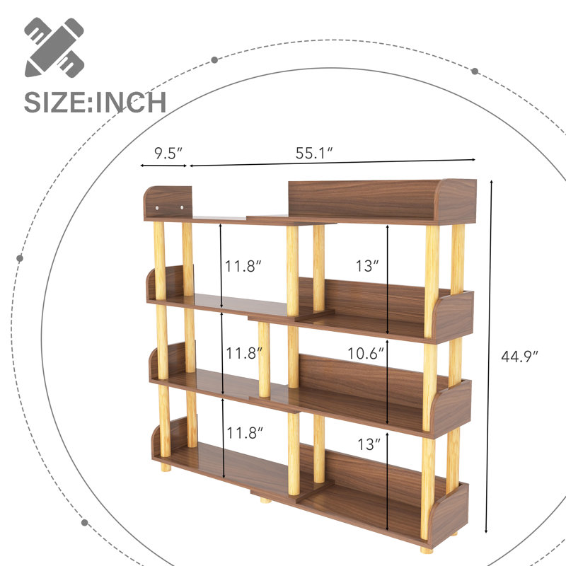 Latitude Run® 4 Tier Retractable & Rotatable Bookcases | Wayfair