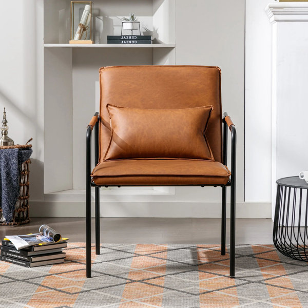 17 Stories Fleurimon Faux Leather Armchair | Wayfair