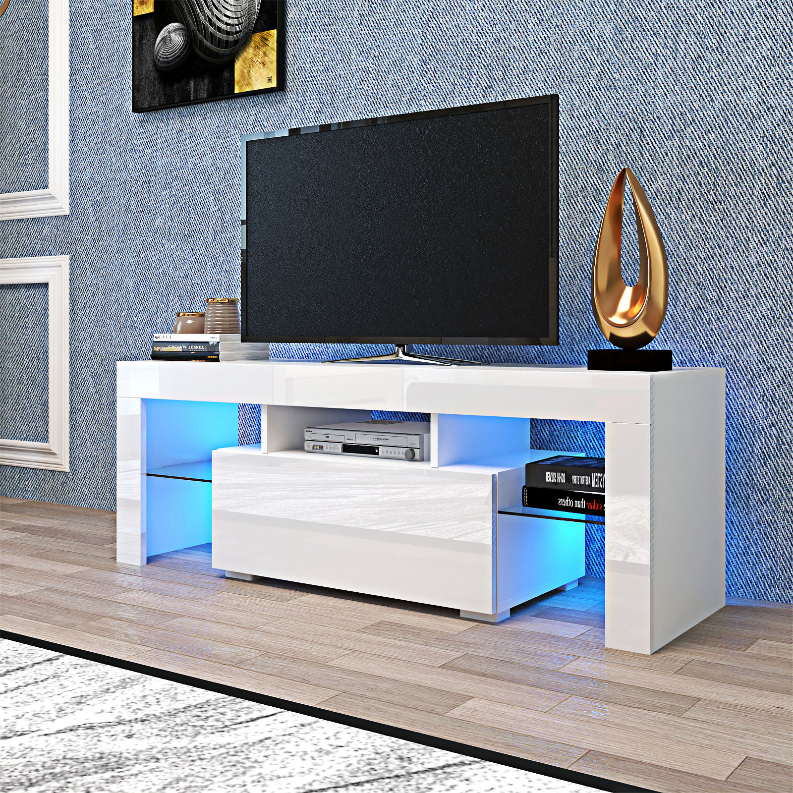 Wrought Studio™ TV Stand with LED Light | Wayfair