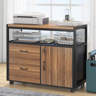 17 Stories L Shaped Desk With Drawer Cabinet, Executive Computer Desk ...
