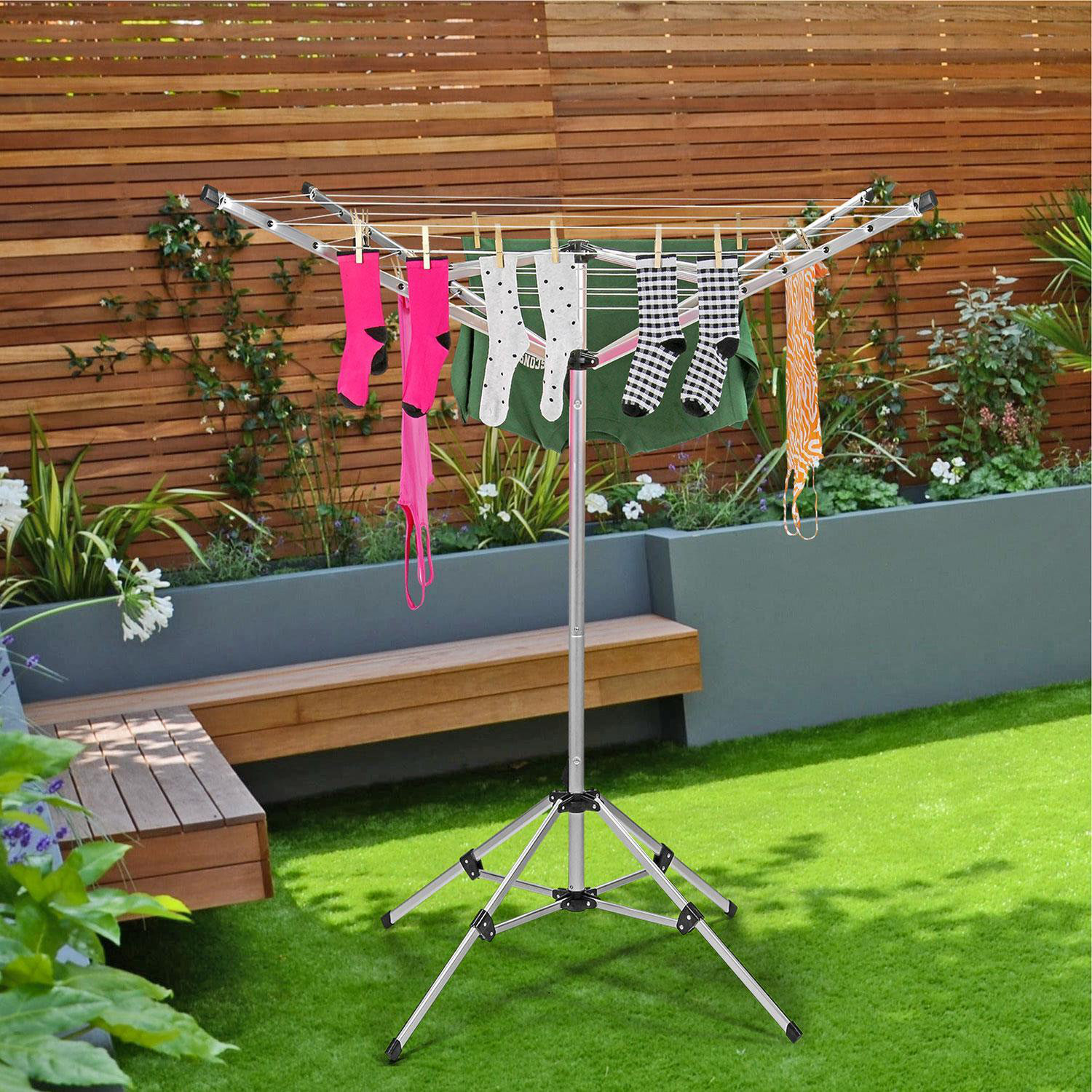 Rebrilliant Plastic Rotary / Umbrella Clothesline | Wayfair.co.uk