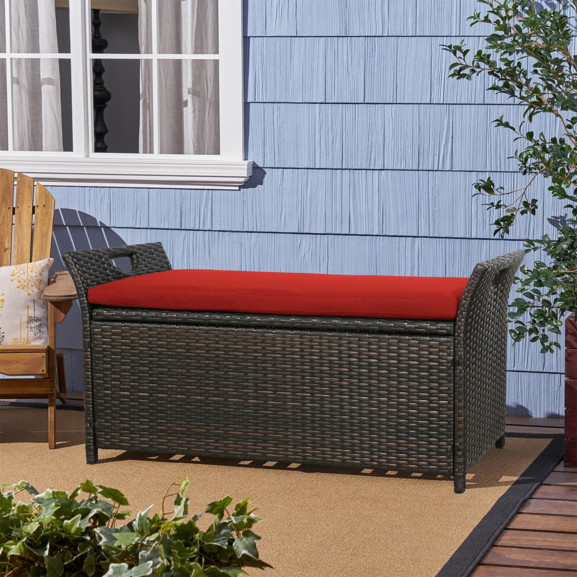 IWICKER Farit Polyethylene Outdoor Bench & Reviews | Wayfair