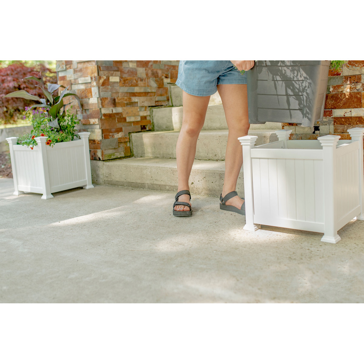 Vita White Vinyl Planter Box & Reviews | Wayfair