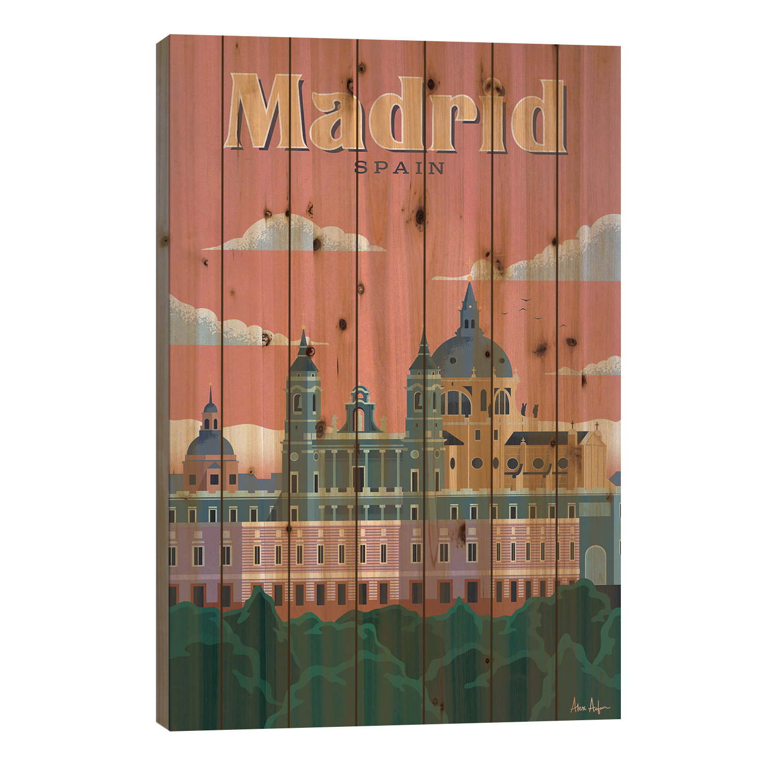 Red Barrel Studio® Madrid by - Unframed Graphic Art on Wood | Wayfair