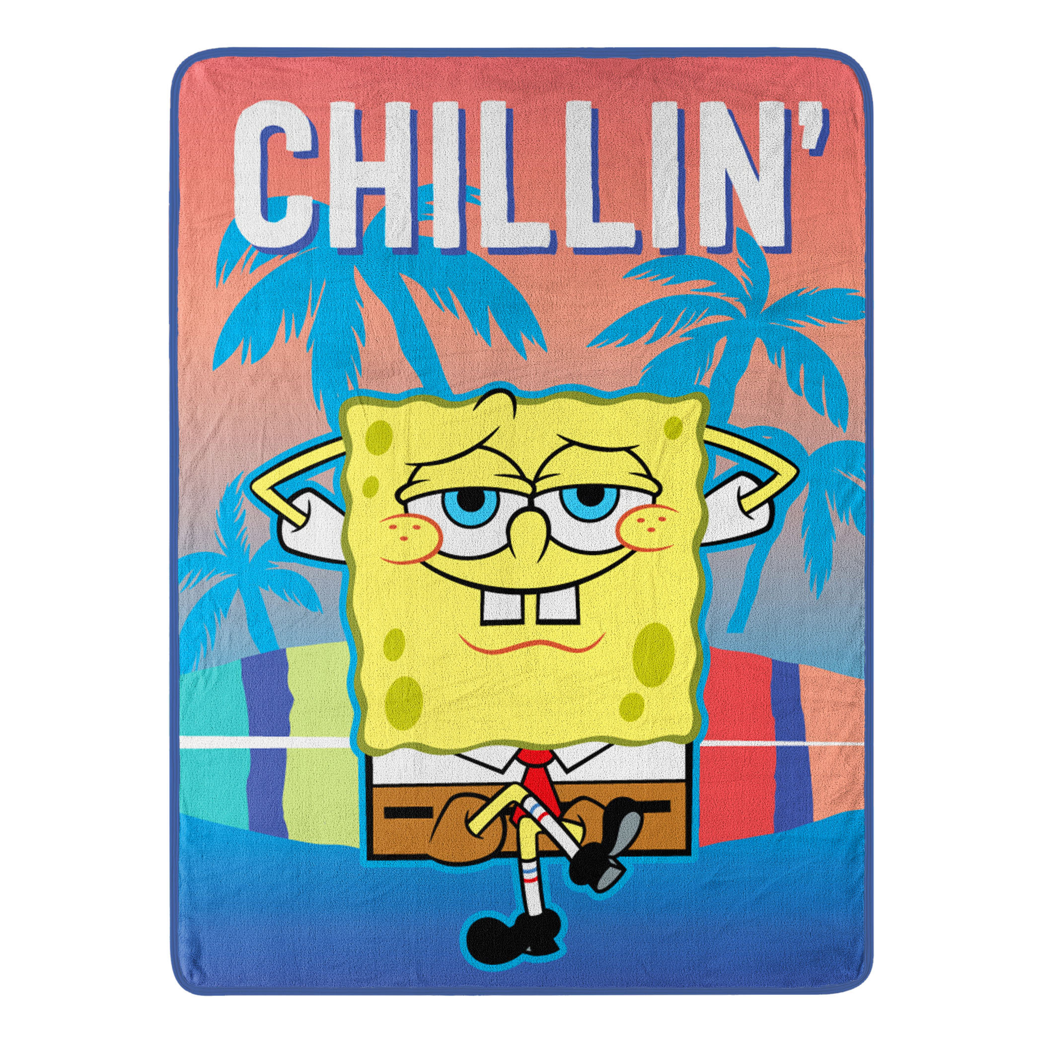 Northwest Spongebob Chillin Micro Raschel Throw | Wayfair