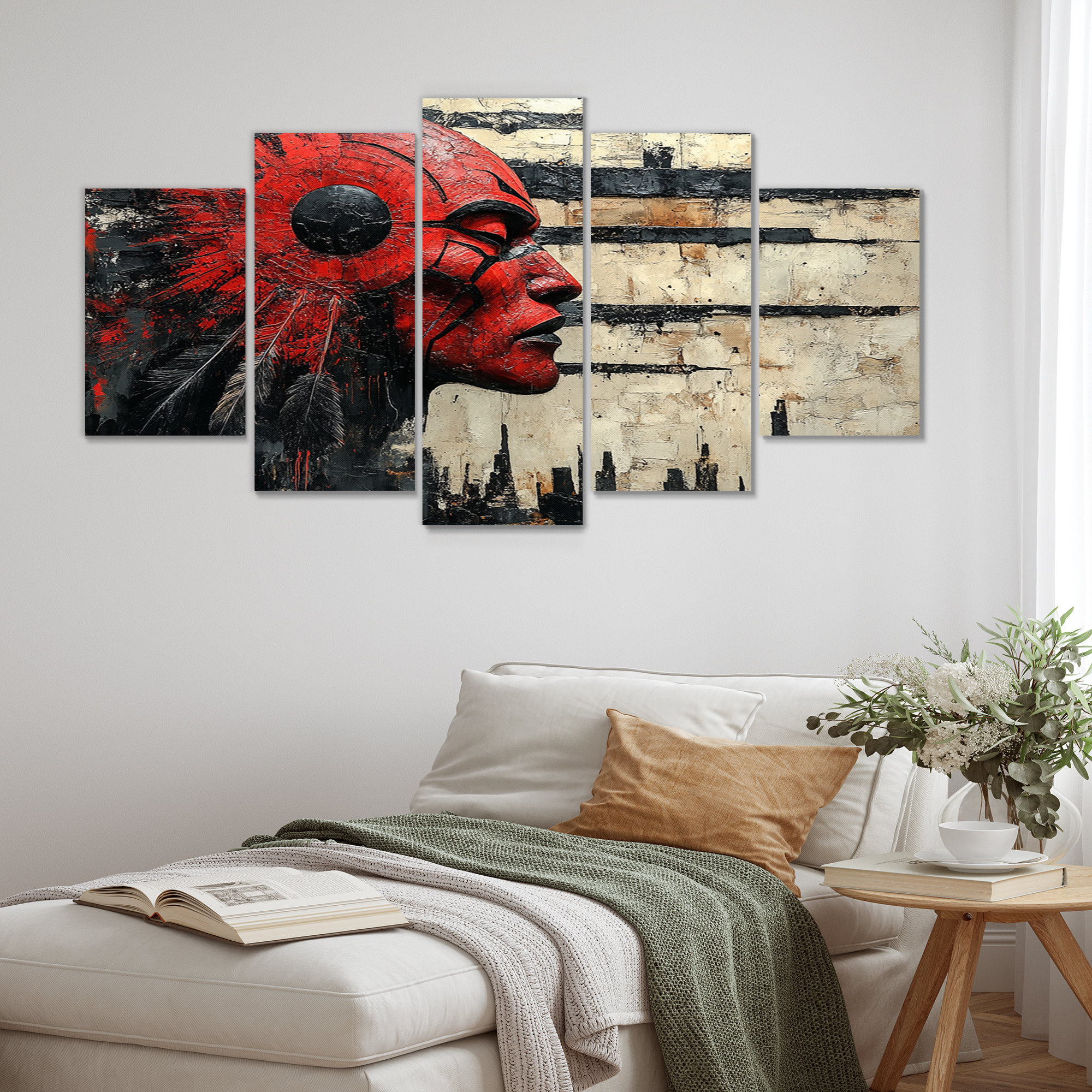 Dakota Fields Canadian Inuit Art Red Black Shaman I - Canadian Inuit ...