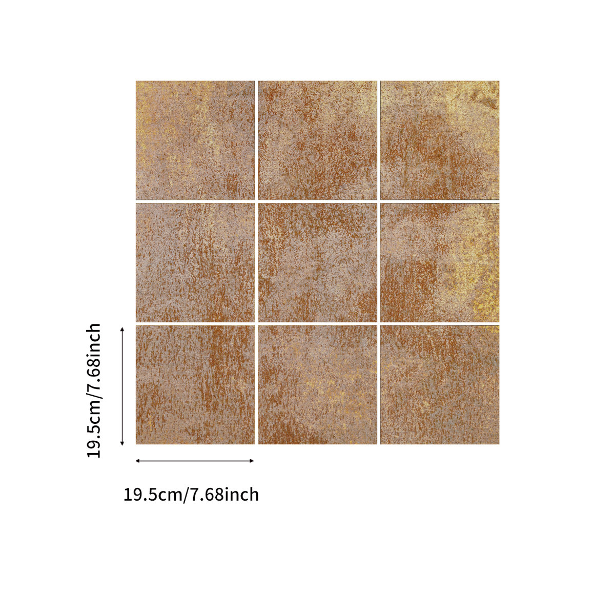 Wrought Studio™ Rusty Brass Kitchen Backsplash Tile Sticker | Wayfair