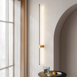 Metro Lane Aluminium LED Wall Light 100cm Wide Flush Mounted Sconce ...