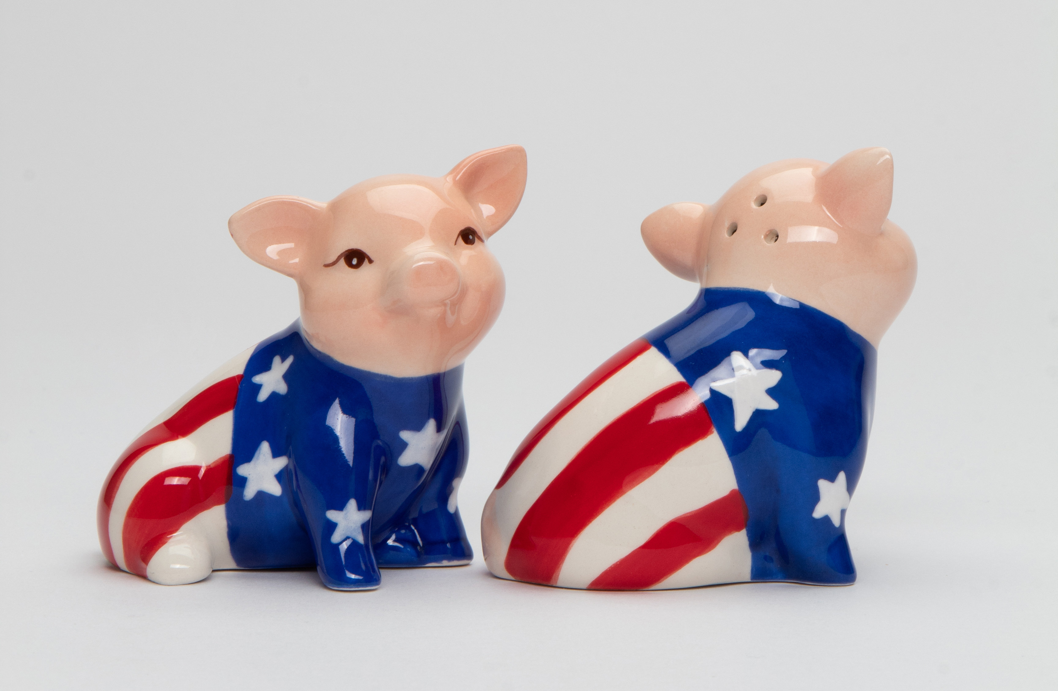 Cosmos Gifts Patriotic Pig Salt And Pepper Shaker Set | Wayfair