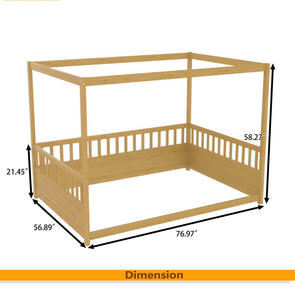 Harriet Bee Canopy Bed Frame | Wayfair