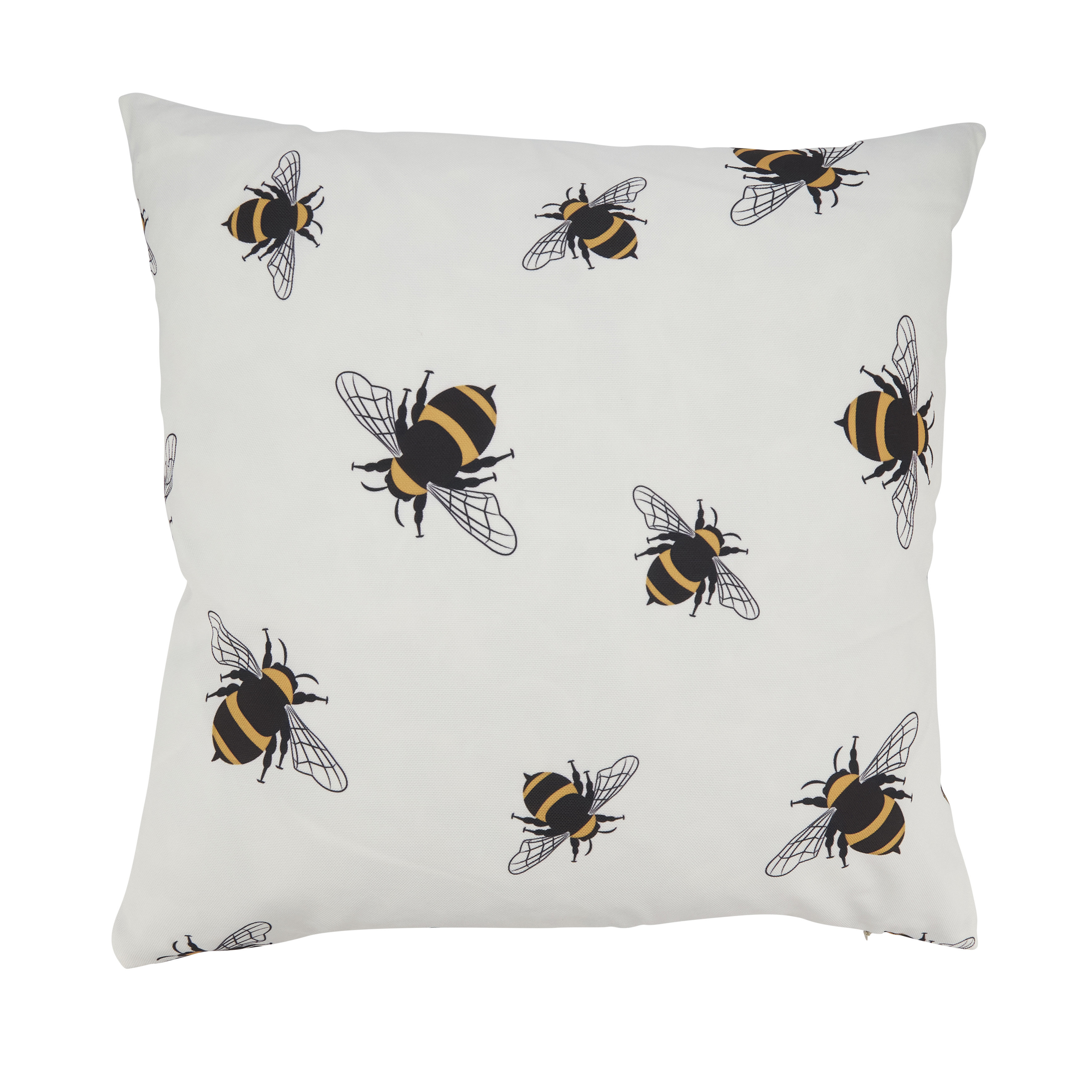 Saro Charming Bumble Bee Outdoor Pillow with Poly Fill | Wayfair