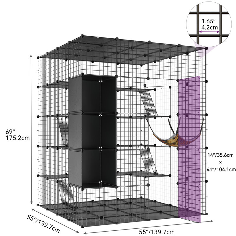 Archie & Oscar™ Willer Indoor/Outdoor Cat Cage, Catio, Cat House ...