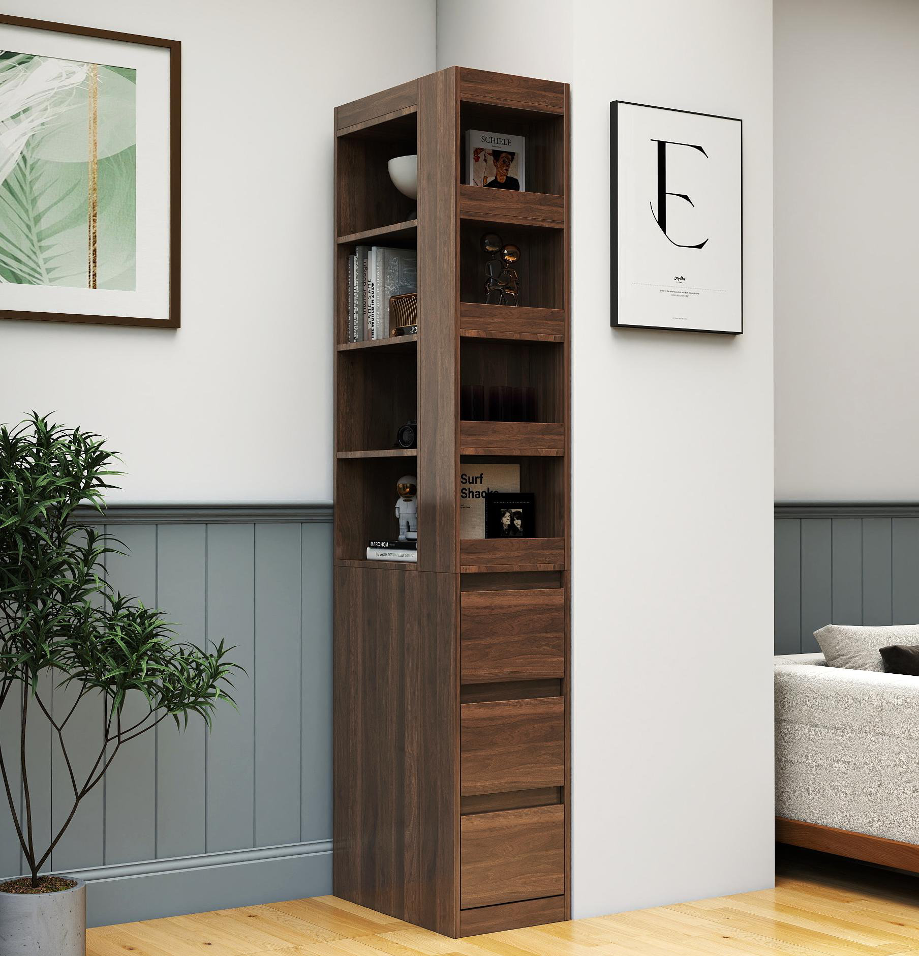 Latitude Run® 70.87" H Display Storage Cabinet , 4-Tier Shelf, 3 Side ...