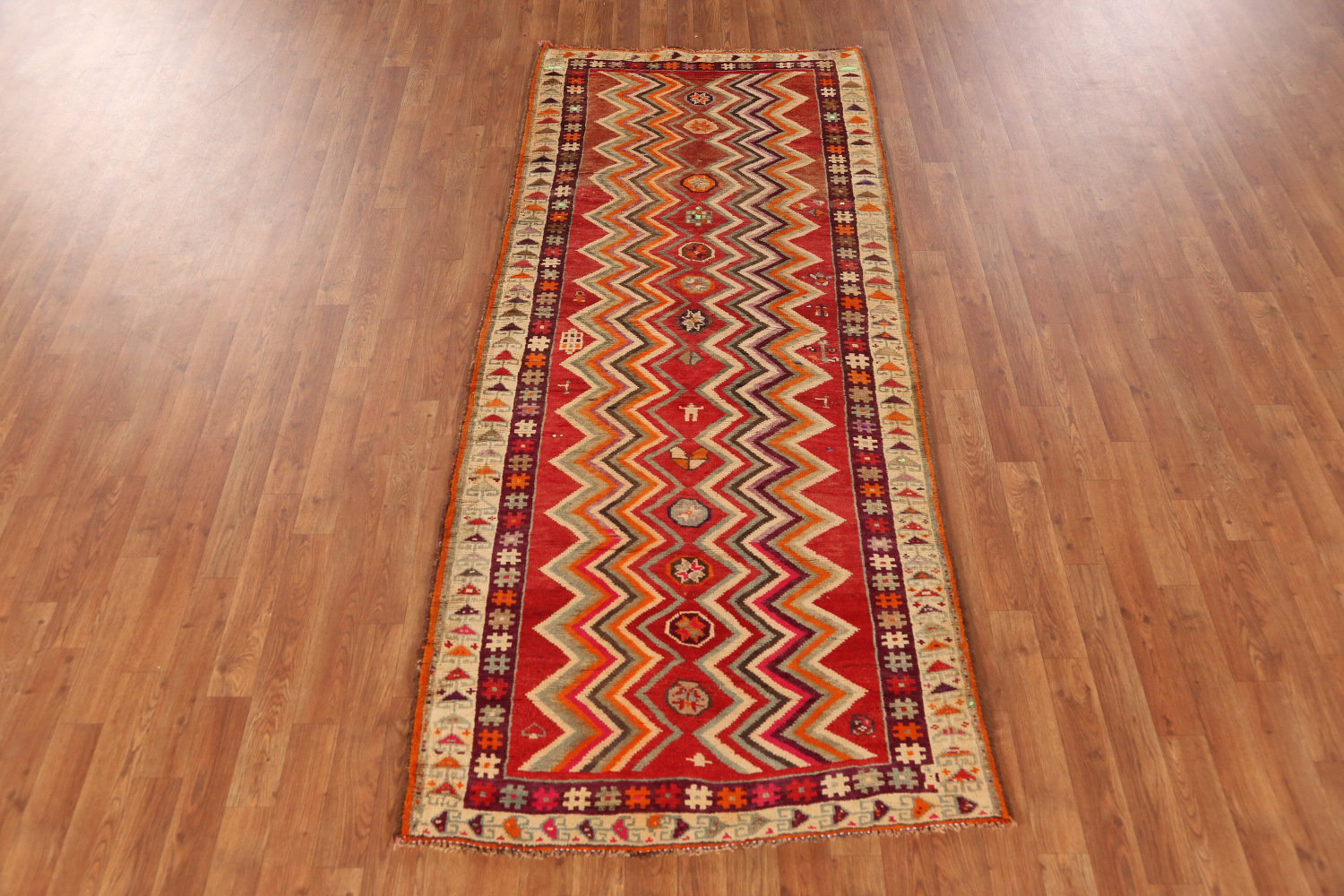 Bungalow Rose Vintage Wool Gabbeh Style Traditional Runner Rug 3x8 ...