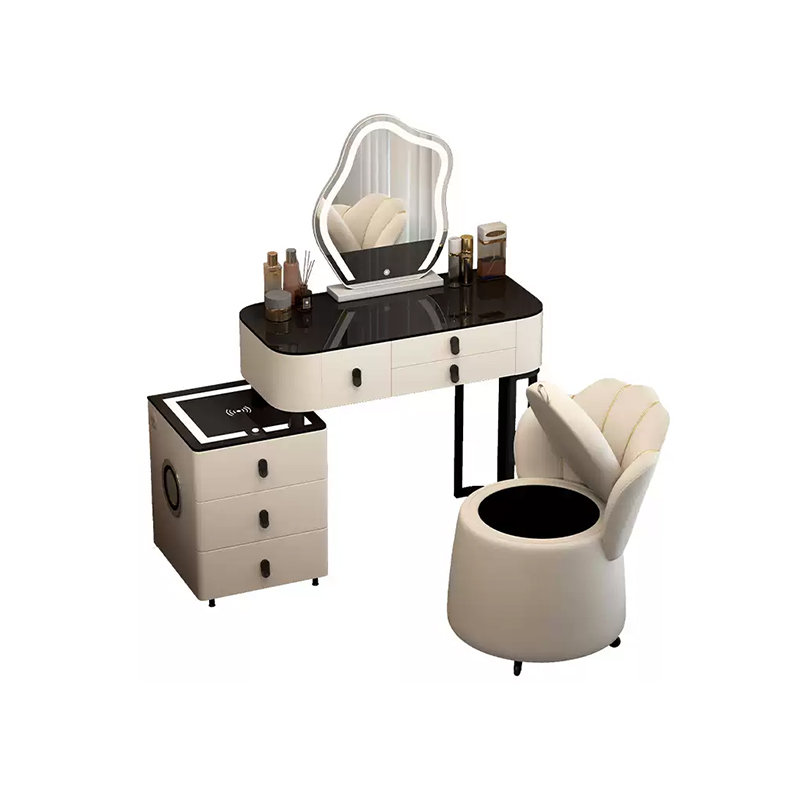 Orren Ellis Minimalism Solid Wood Vanity and Dresser Combination With ...
