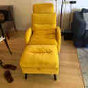 George Oliver Jonilda Upholstered Accent Chair and Ottoman with ...