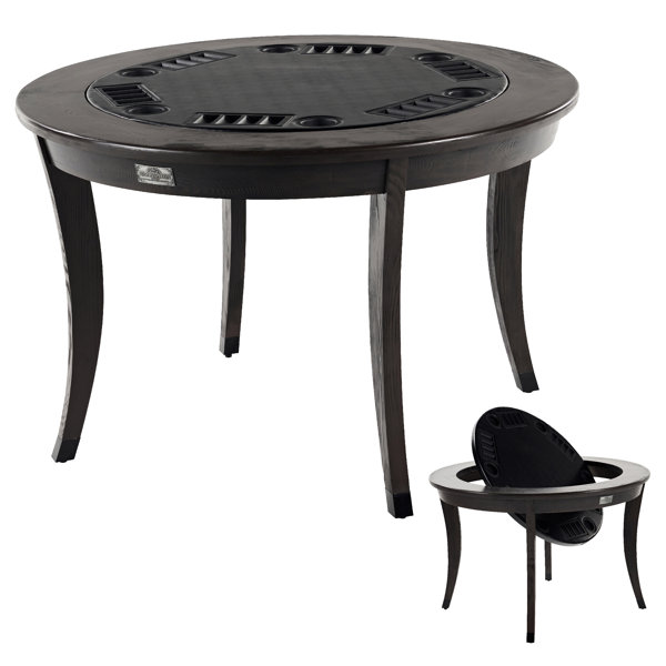 Barrington Billiards Company Barrington 48-in Onyx Poker Table 2-in-1 ...