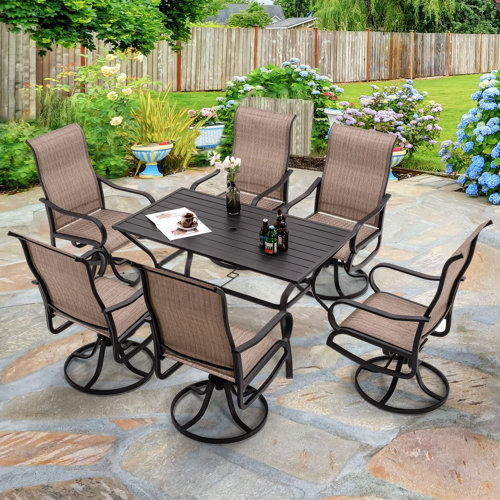Wayfair | Rectangular Six Person Patio Dining Sets You'll Love in 2023