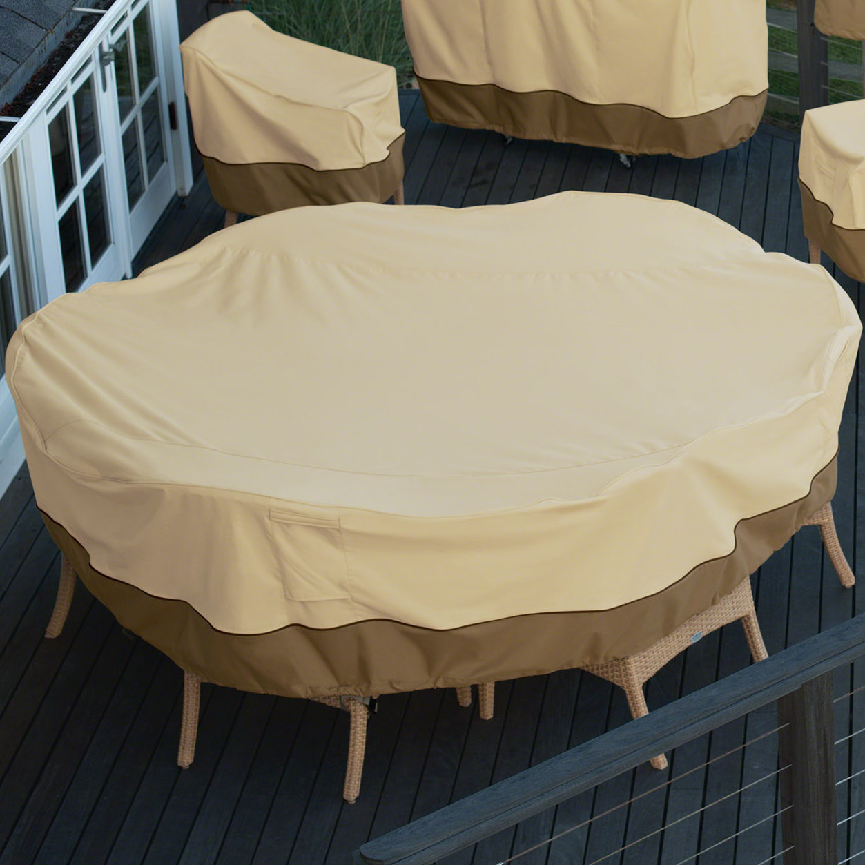 Rebrilliant Water Resistant Heavy Duty Breathable Patio Dining Set ...