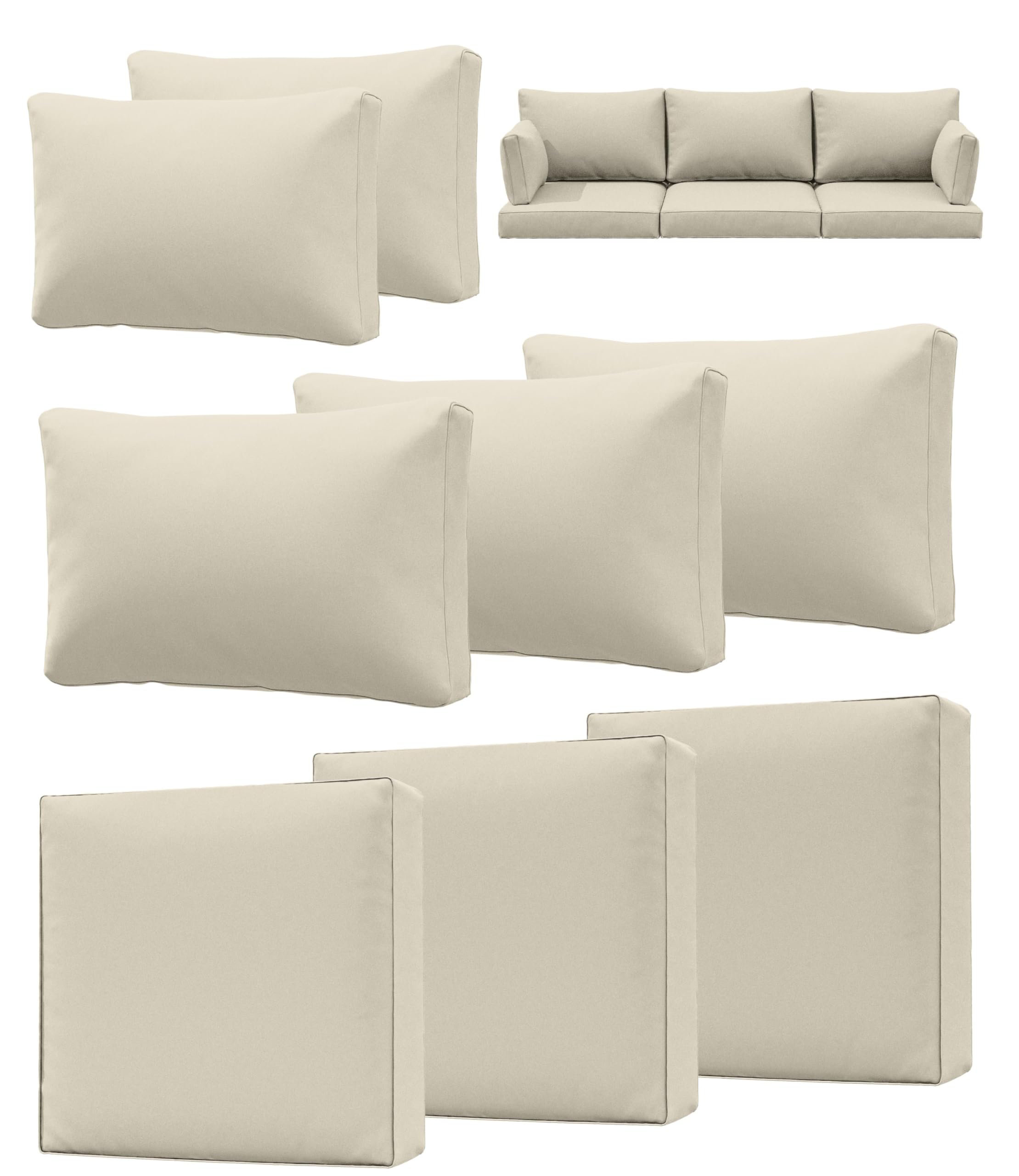 Hokku Designs Outdoor 4" Thick Replacement Cushion Set Seat/Back ...