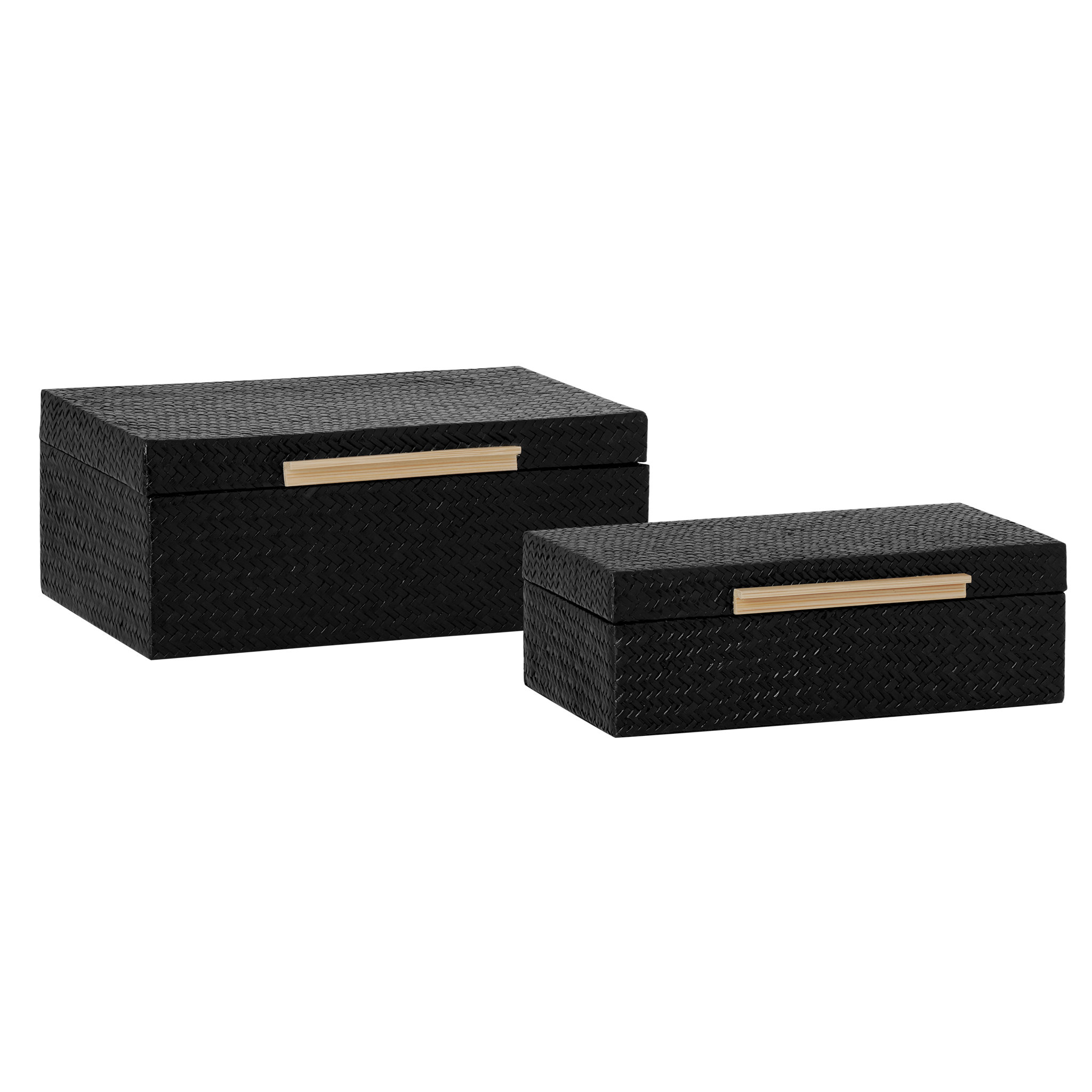 Latitude Run® Greenley 2 Piece Handmade Wooden Decorative Box Set ...
