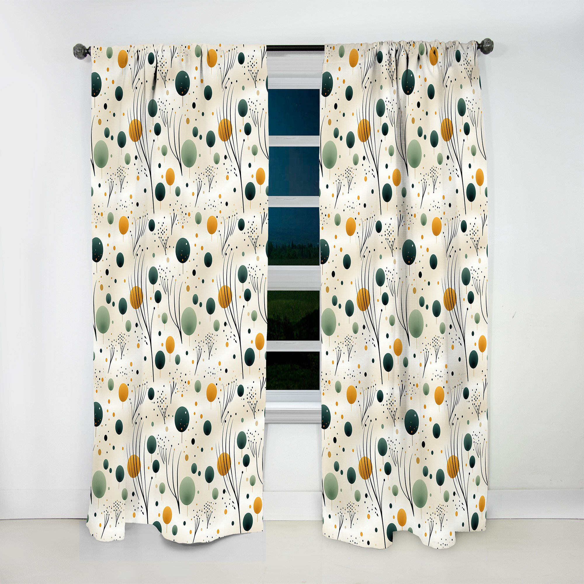 Design Art Organic Zen Ii - Bohemian Velvet Curtain - Room Darkening ...