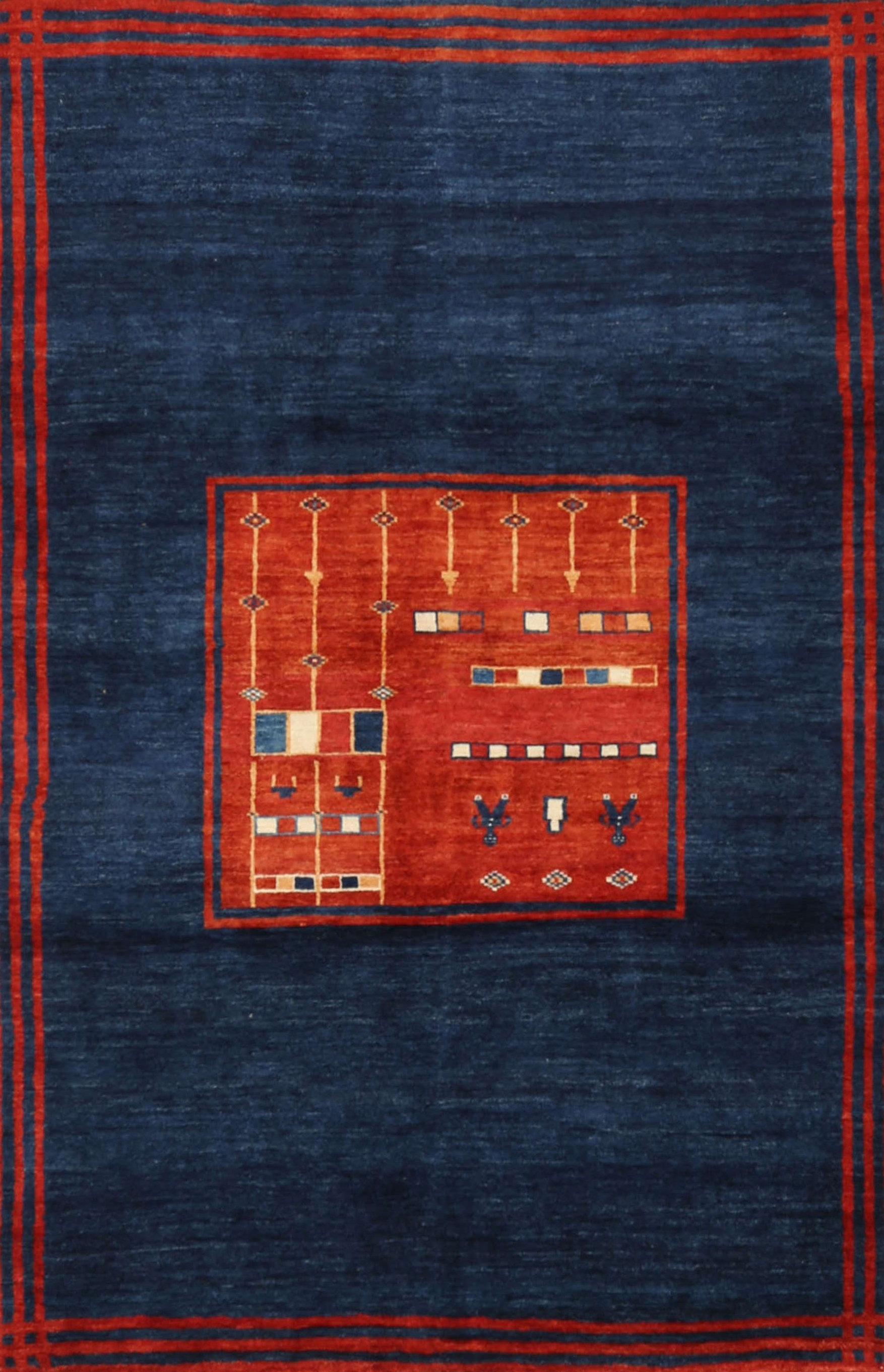 World Menagerie Marin Hand-Tufted Wool Navy Area Rug | Wayfair