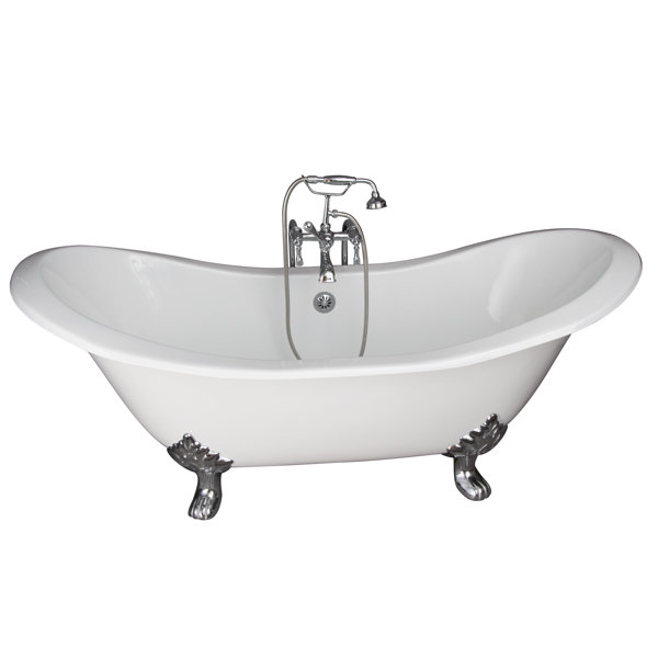 Barclay 72'' x 30'' Freestanding Soaking Cast Iron Bathtub | Wayfair