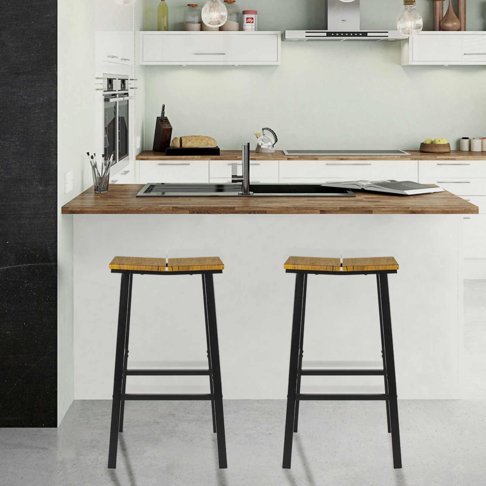 Latitude Run® 28.3'' Tall Counter Stools (Set Of 2) - Wayfair Canada