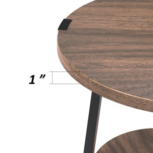 17 Stories Jalanda Tall End Table with 2 USB Ports, 2 Power Outlets ...