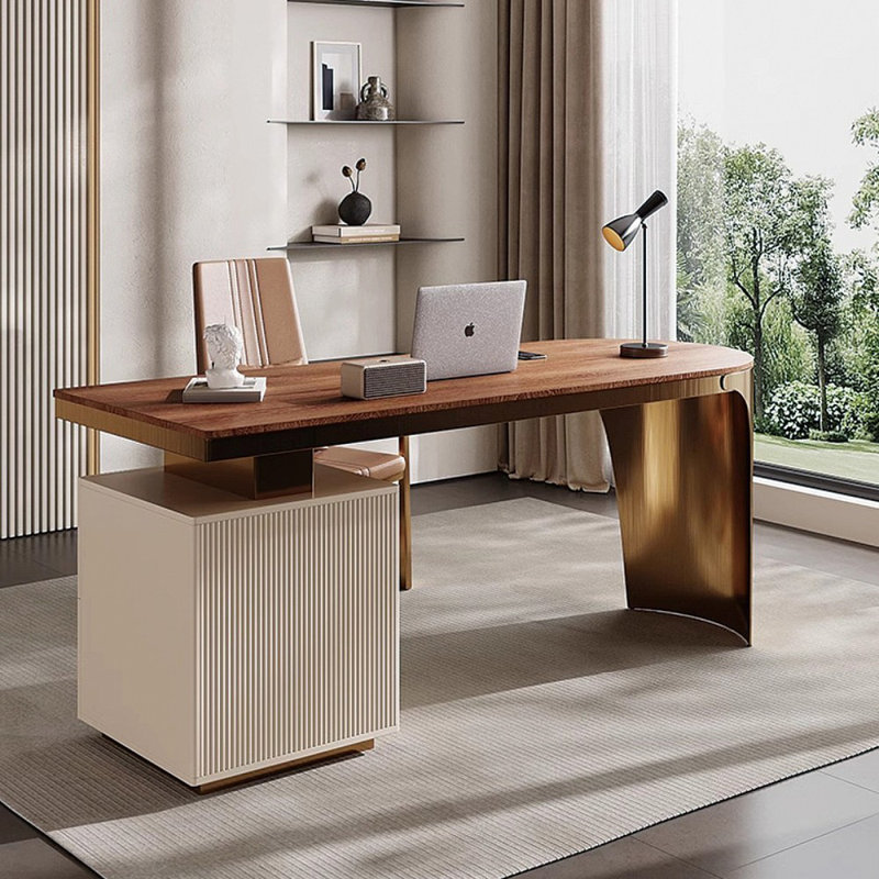 StyleCrafted Furniture Half-circle Manufactured Wood desks | Wayfair