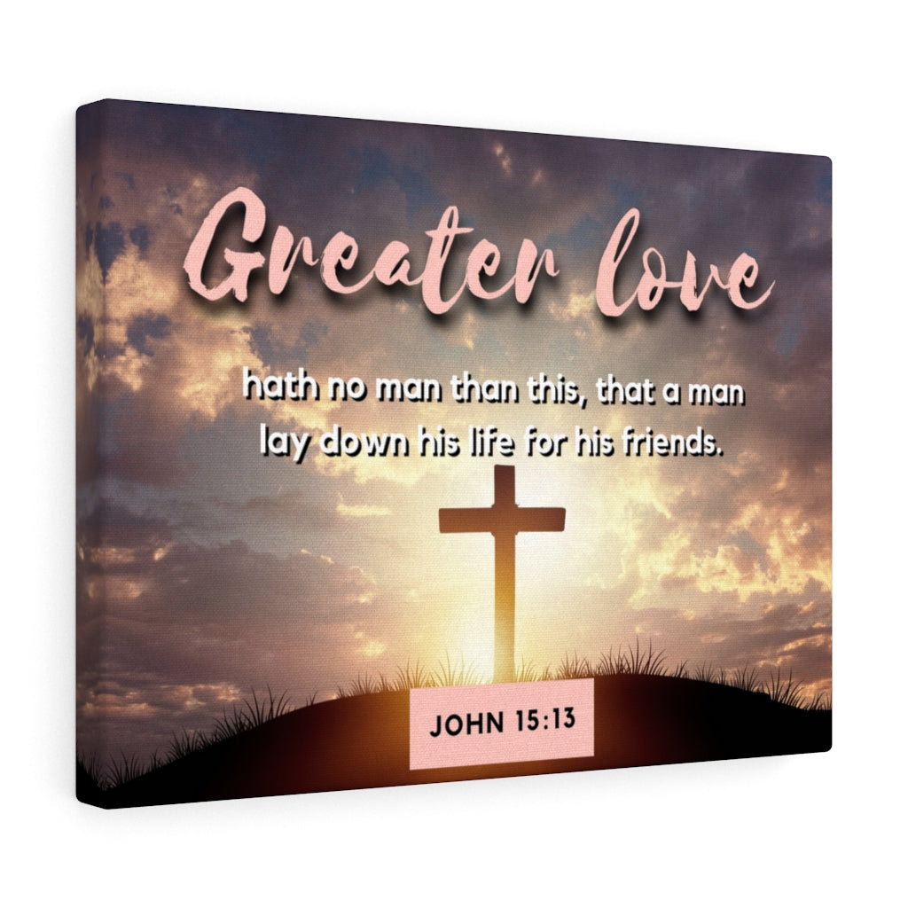 Trinx Greater Love John 15:13 Christian Wall Art Bible Verse Print ...
