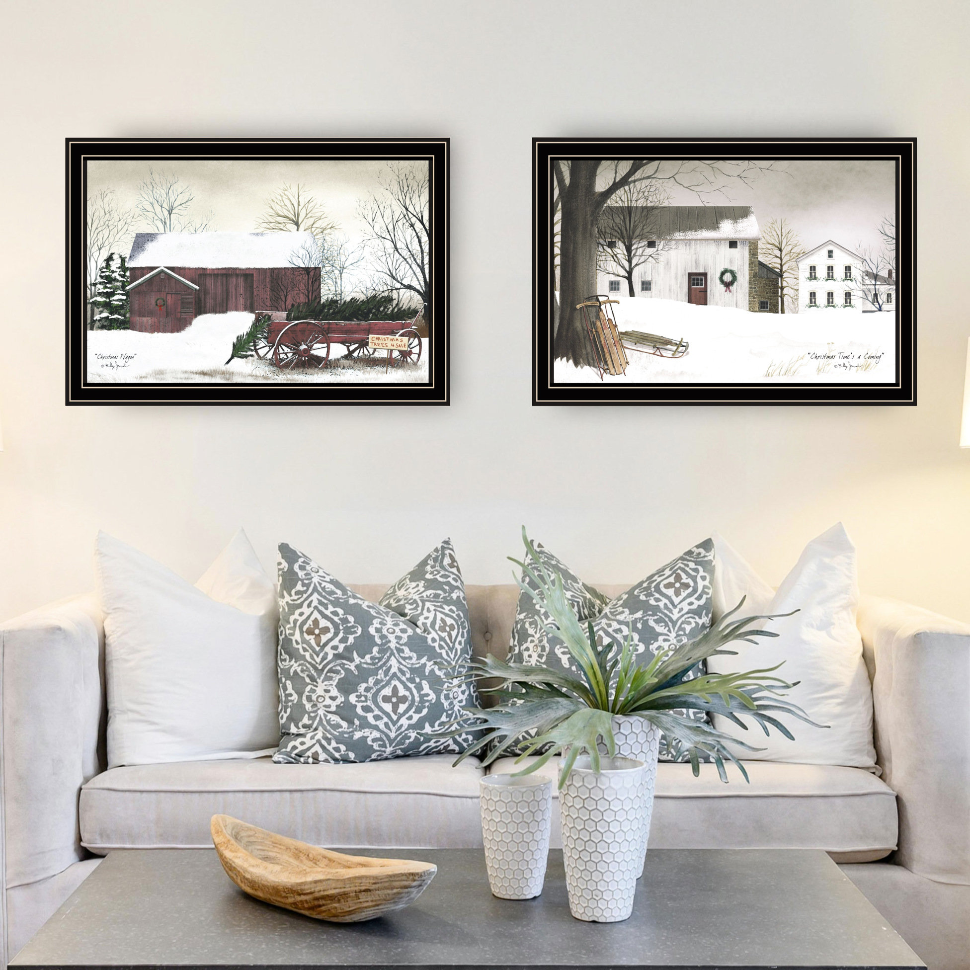 Latitude Run® Enhance Your Living Room Style With 2 Christmas Time Wall ...