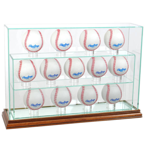 Perfect Cases And Frames 17'' W 4'' D Baseball Glass Ball/Puck Case ...