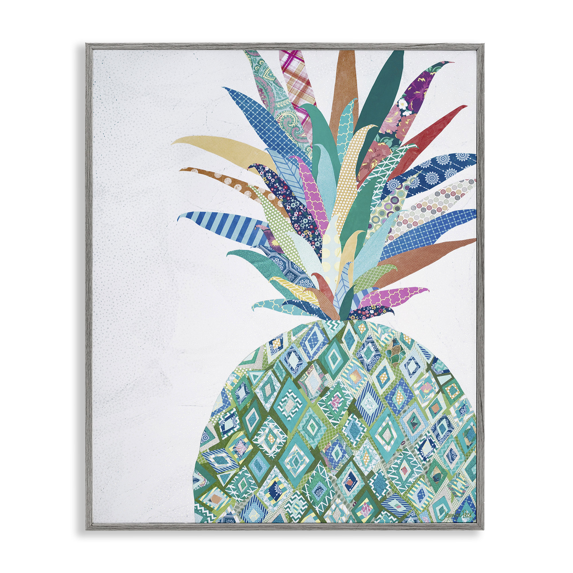 Dakota Fields Geometric Patterned Pineapple Art by Jennifer Peck | Wayfair