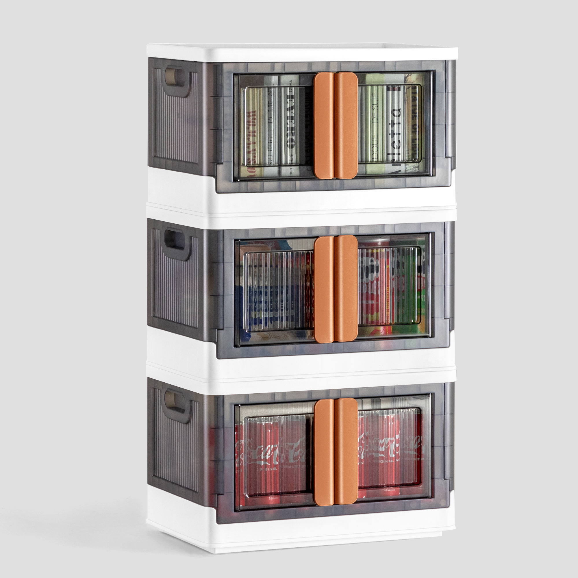 Rebrilliant Collapsible Storage Bins With Lids, Stackable Storage Bins ...