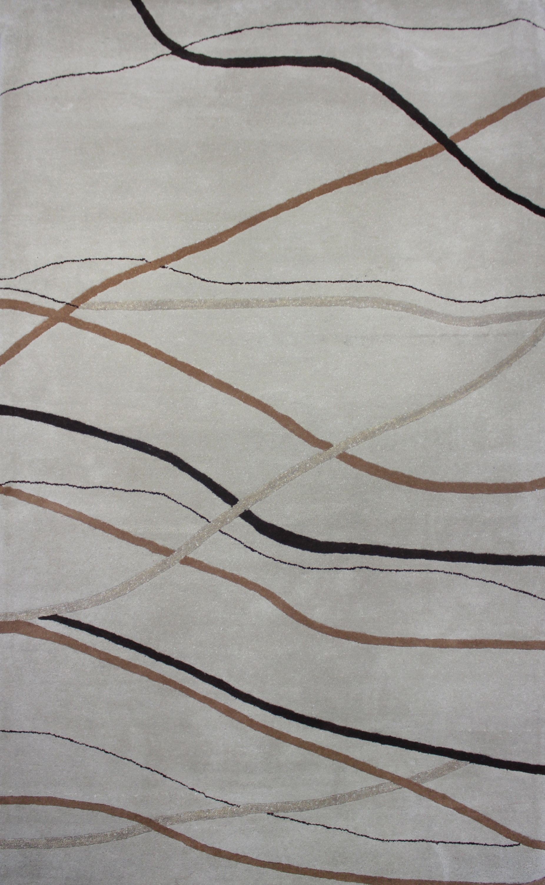 Orren Ellis Belen Abstract Handmade Tufted Wool Beige Area Rug | Wayfair