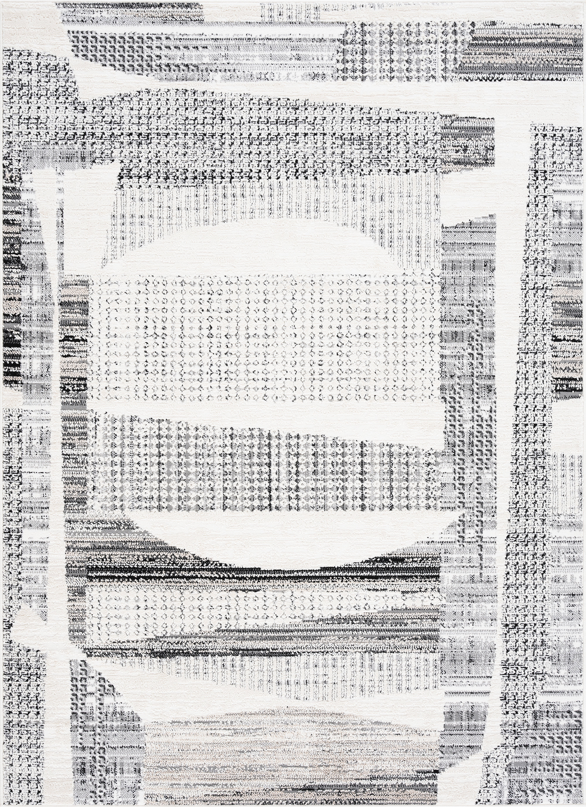 17 Stories Mair Henry Contemporary High-Low Abstract Gray Indoor Area ...