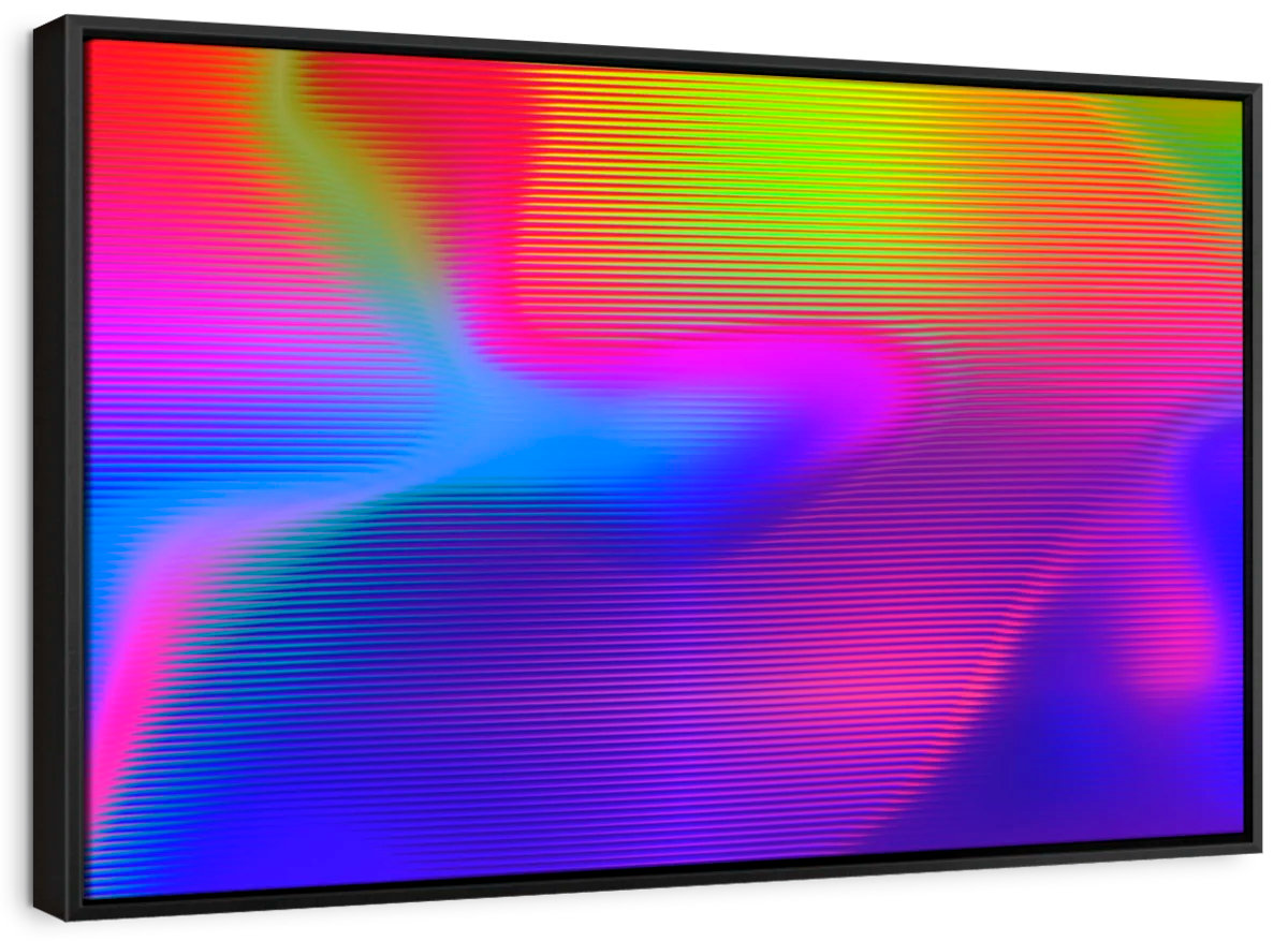 Elephant Stock Abstract Rainbow Screen Canvas Print | Wayfair