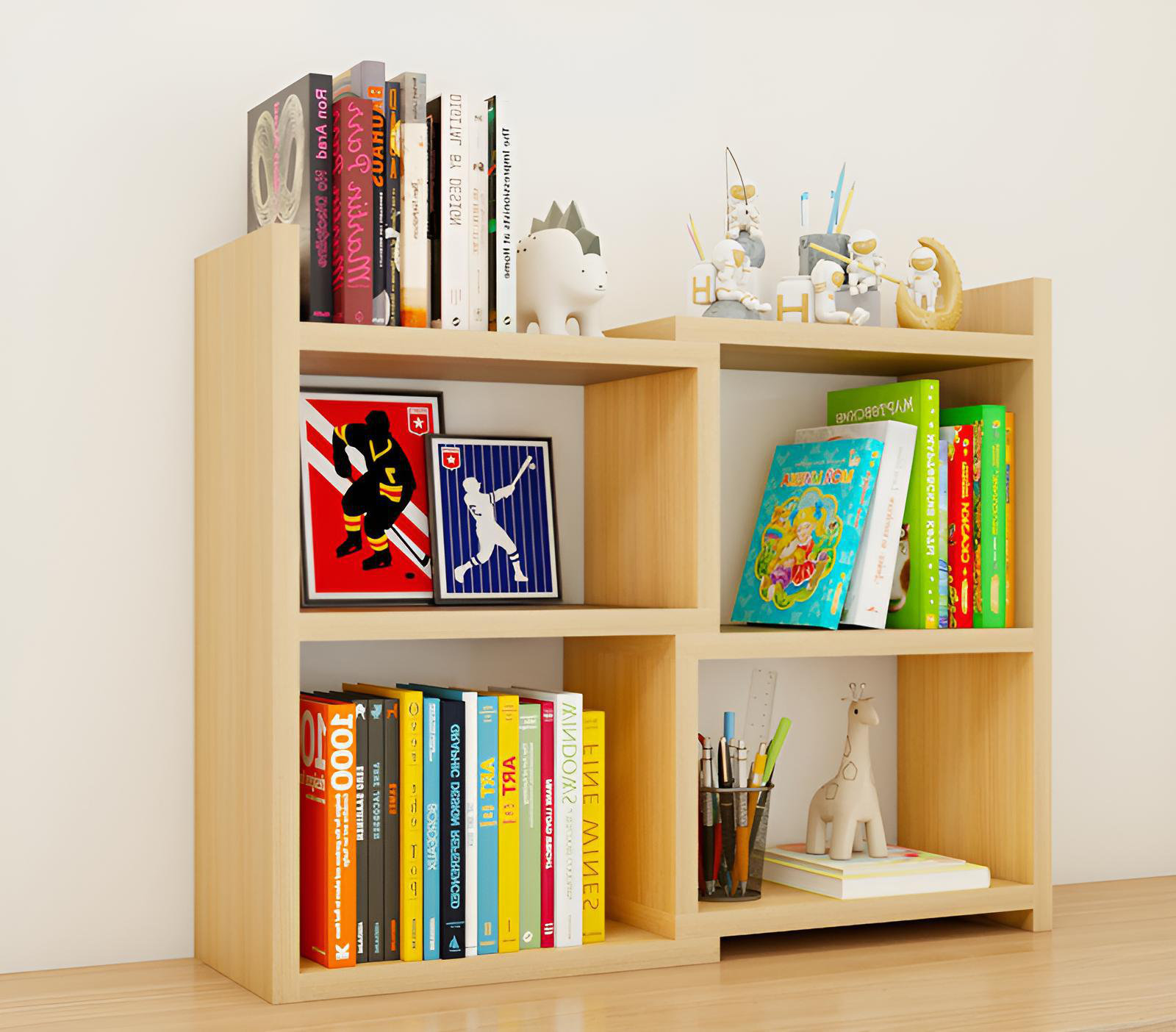 Latitude Run® Desktop Multi-Layer Extendable Storage Shelf - Solid Wood ...