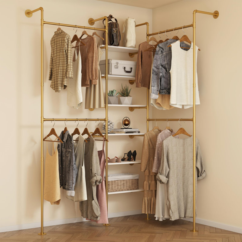 Wendes Kem Metal Wall Mounted Clothes Rack | Wayfair