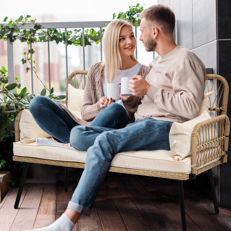 Bay Isle Home Deakins 2 - Person Outdoor Seating Group with Cushions ...