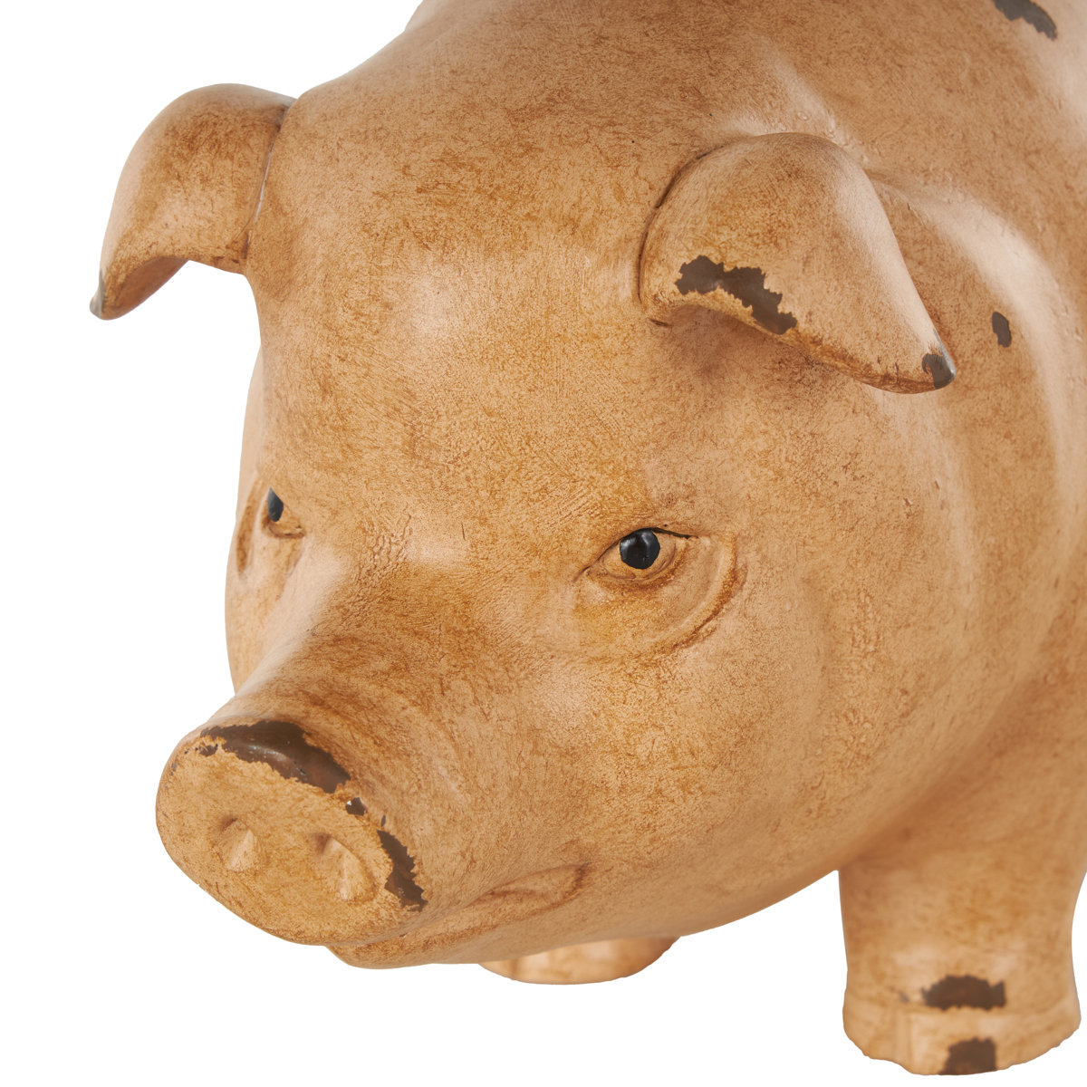 August Grove® Cole And Grey Resin Pig Decorative Sculpture With ...