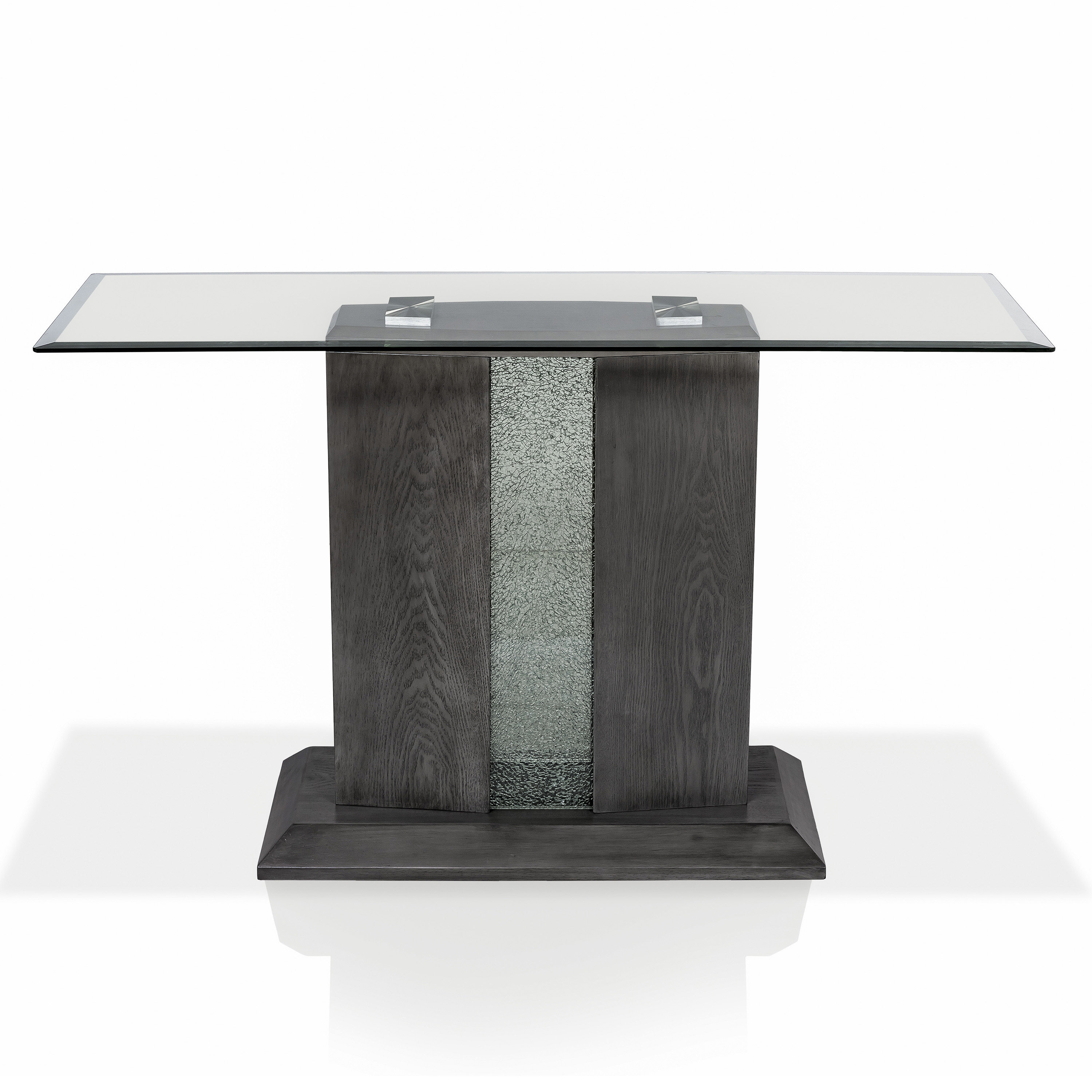 Orren Ellis 50" Width Glass Top Sofa Table | Wayfair