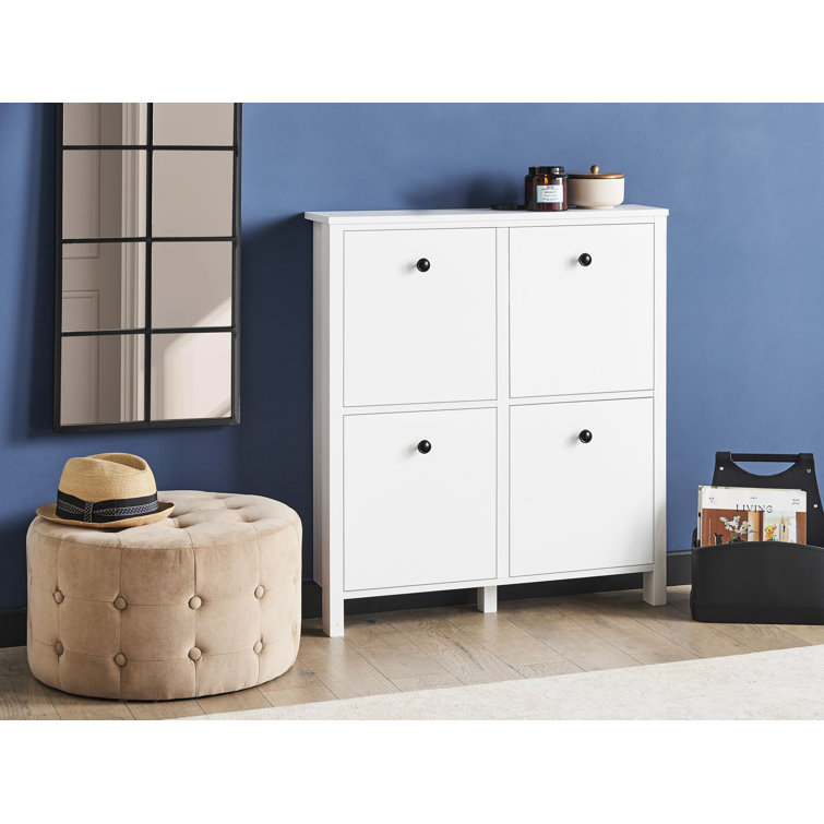 ClassicLiving 4 Compartment Shoe Storage Cabinet White Aakin | Wayfair ...
