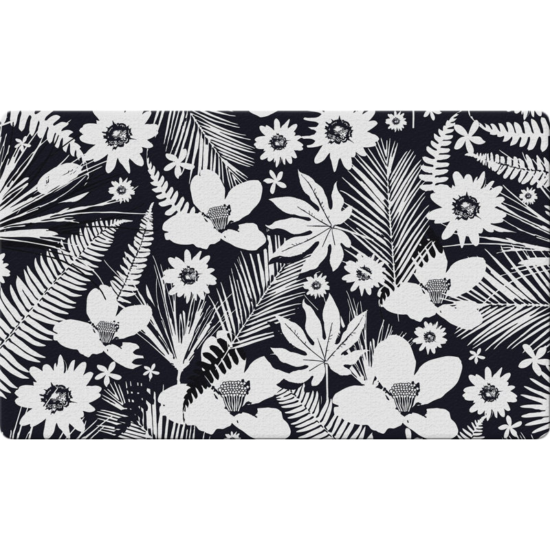 Toland Home Garden Ferns Fronds and Flowers 30 x 18 In. Non-Slip ...