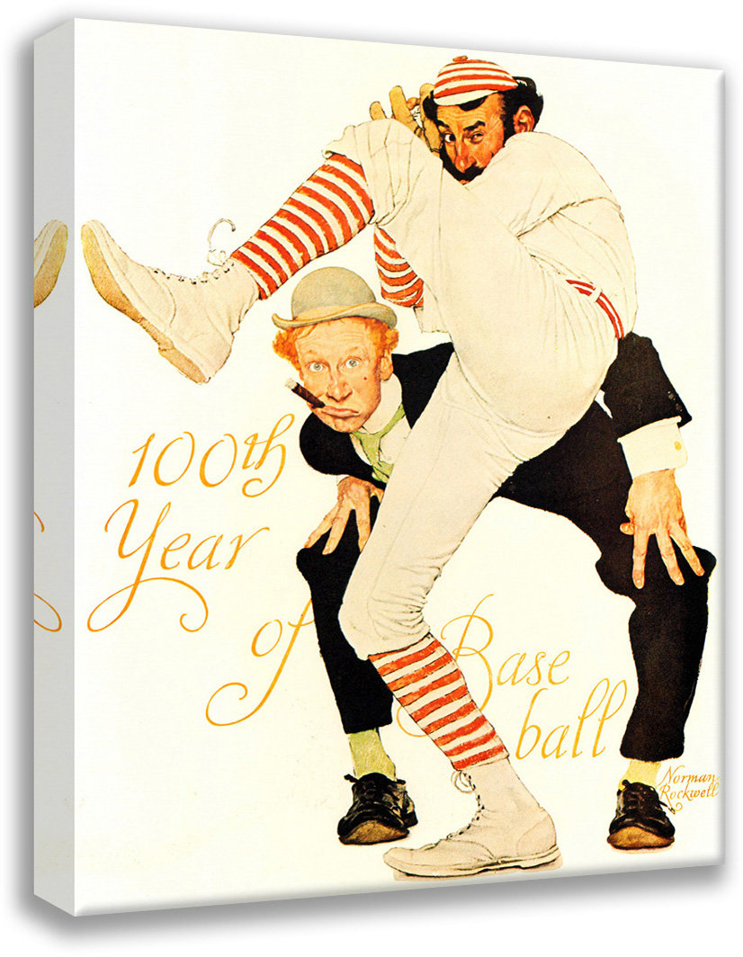 Lark Manor™ Baseball 100 Years by Norman Rockwell Gallery Wrapped ...